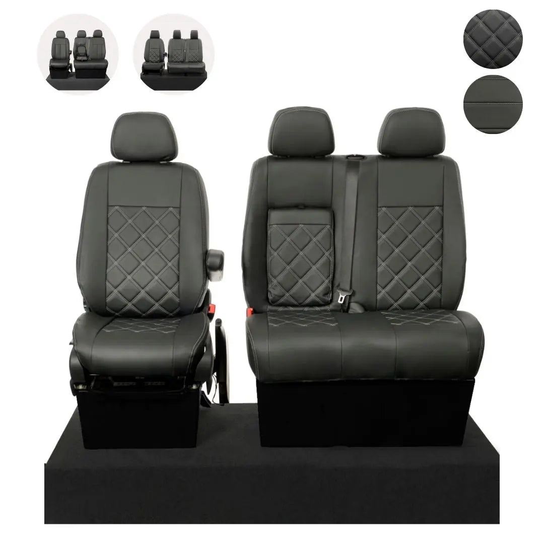 Mercedes Sprinter Van Seat Covers Tailored Leatherette | UK Custom Covers